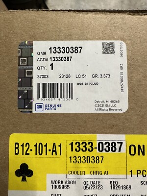Genuine GM Cooler Asm-Chrg Air 13330387 2011-2016 Cruze 1.4l | eBay