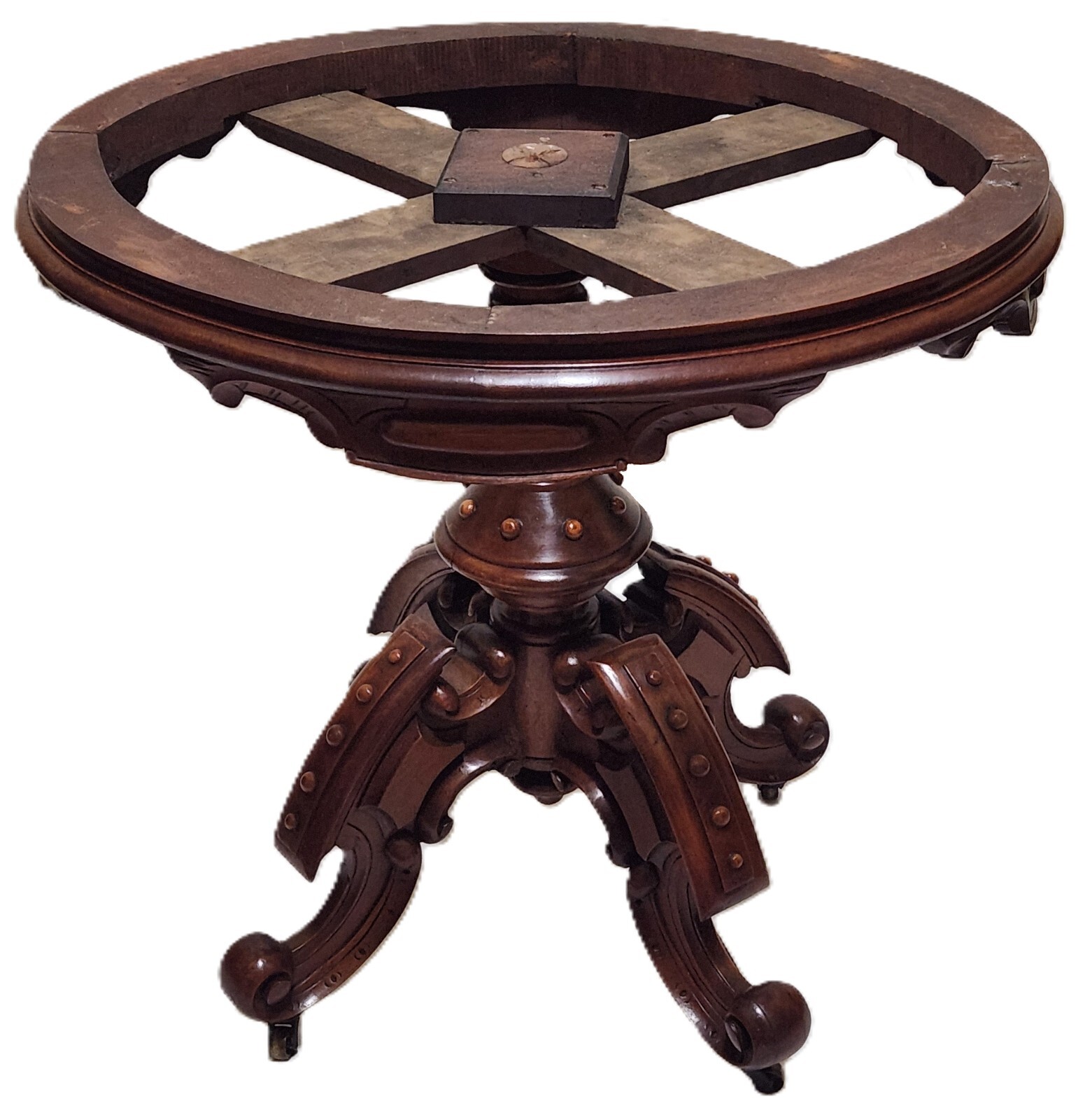 Center Parlor TABLE, Thomas Brooks, Renaissance Victorian, Marble ...