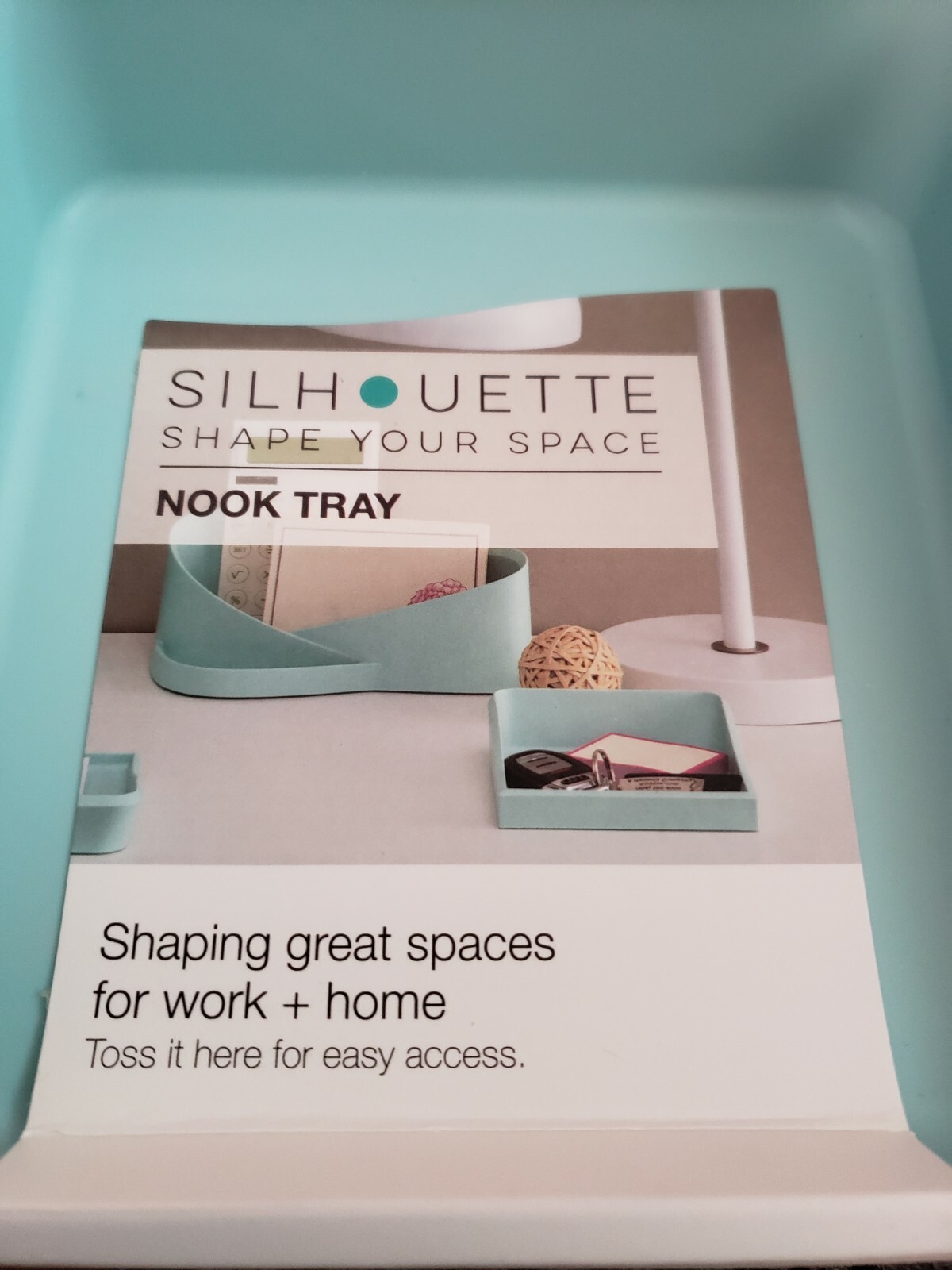 Blue Silhouette Spaces Nook Desk Tray, 5.9" x 1.6" x 5.4", Bb54 | eBay