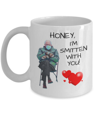 Personalized Funny Sanders Smitten Mug / Custom Valentine's Day Gift ...
