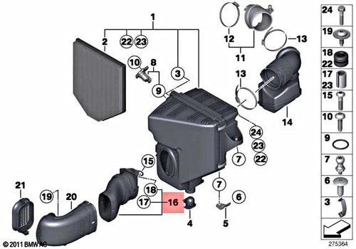 Genuine BMW X3 F25 F26 X3 18i 20i 28i X4 SAC SAV Intake duct ...