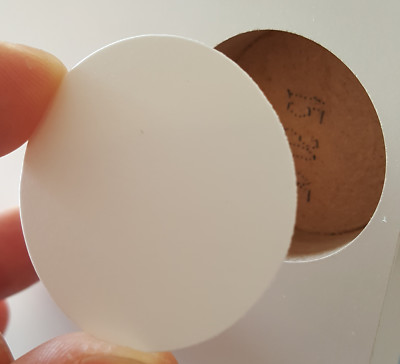 Self Adhesive Hinge Hole Cover Caps Decorative White Ø 40 mm 1 Sheet ...