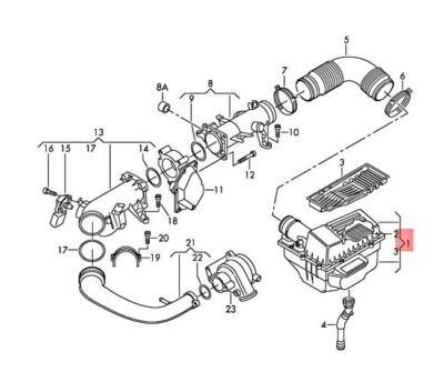 Genuine VW SEAT Beetle Cabrio Cabriolet Bettle CC Eos air filter ...