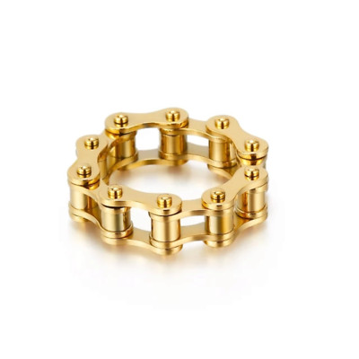 Stainless Steel Flexible Motorcycle, Bike Chain Ring Gold, Silver ...