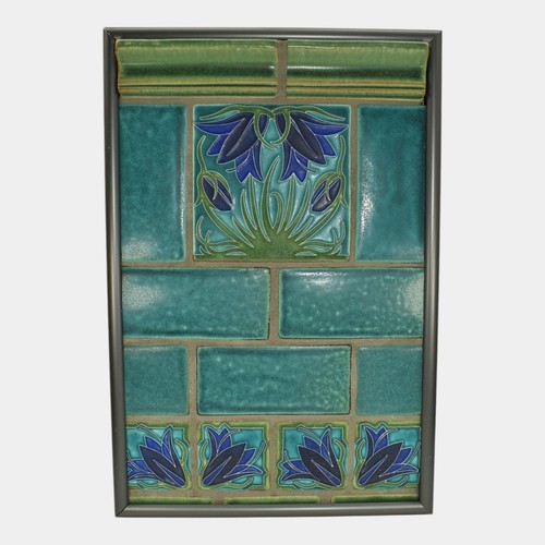 Motawi Tileworks Hand Made Art Pottery Blue Green Floral Tile Wall Art ...