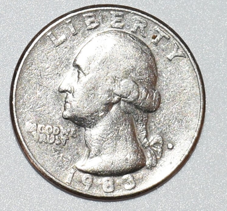 1983 D Washington Quarter Error RPM, Rim, Filled Large Letters, Double ...