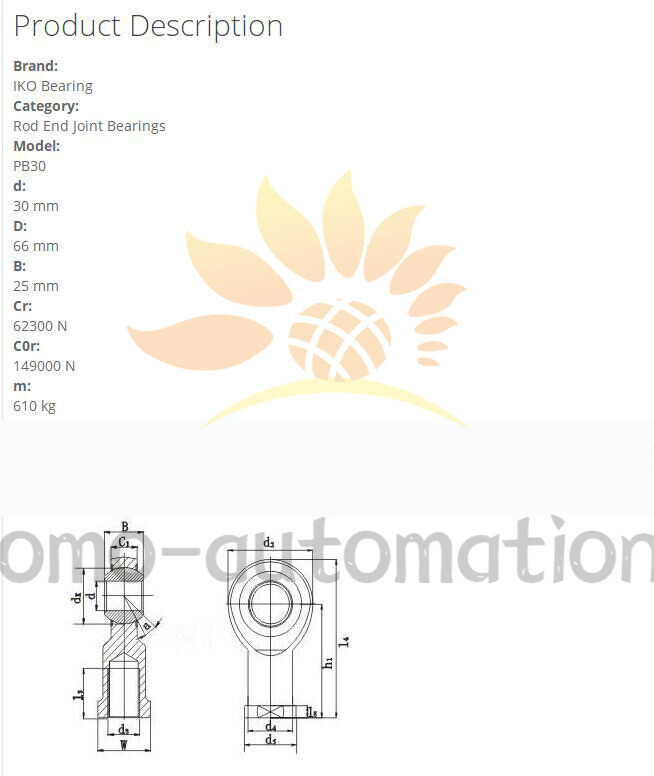 IKO PB30 Lubrication Type PILLOBALL Spherical Bushings 30x66x37mm. # | eBay