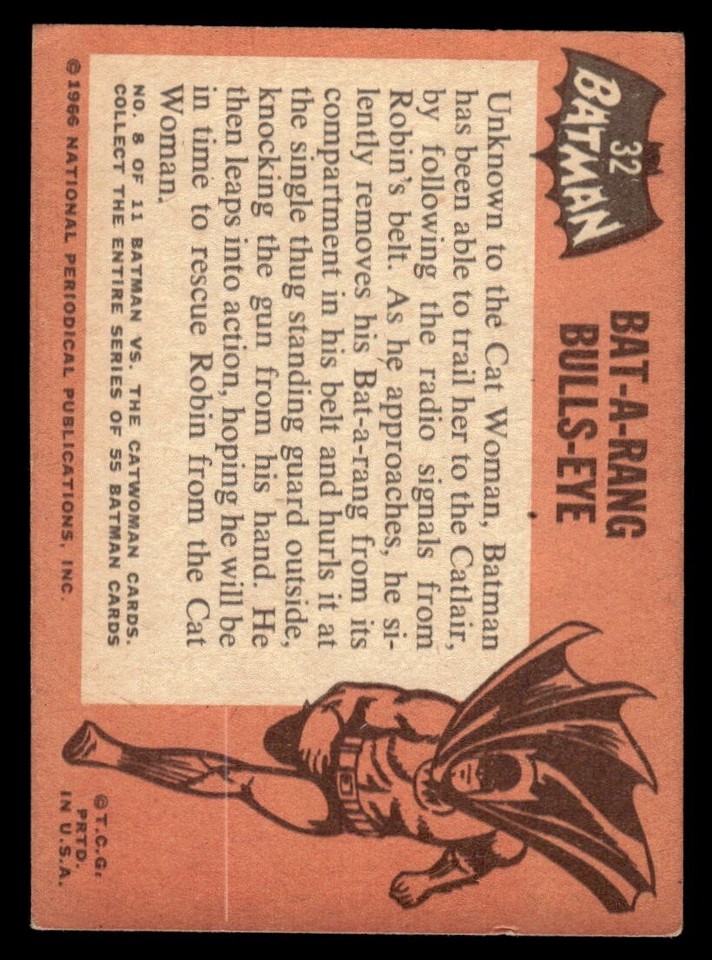 1966 Topps Batman Black Bat #32 Bat-a-Rang Bulls-Eye VG *g1 | eBay