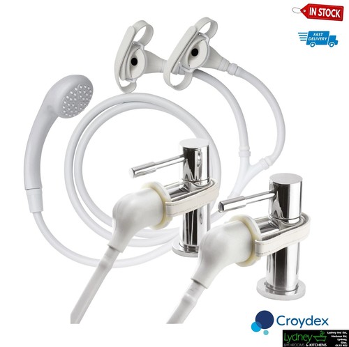 Croydex Shower Head and Hose Attachment - Easy Install Push On Over ...