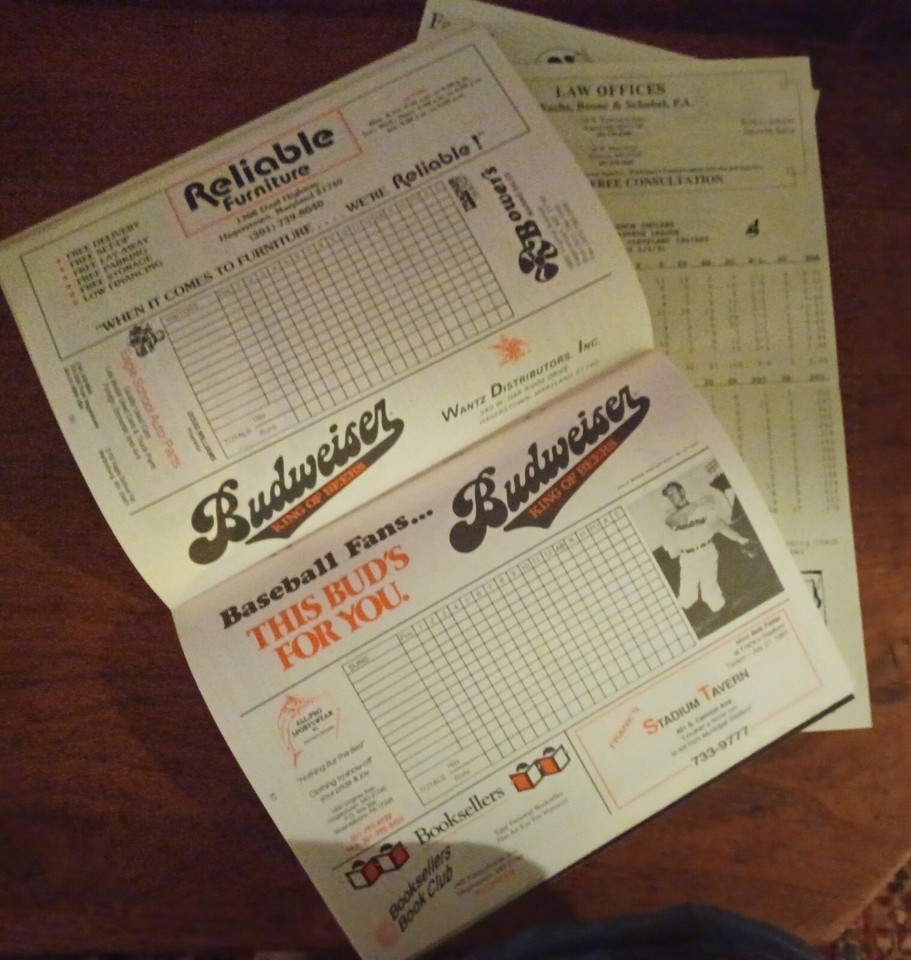 1991 Hagerstown Suns Minor League Baseball Program with inserts rosters ...