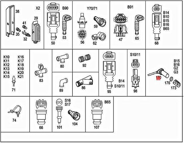 OEM Crankshaft Position Sensor 0011533120 A0011533120 for Mercedes-Benz ...