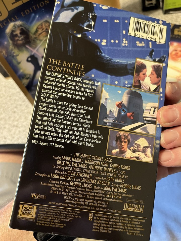 Star Wars VHS Lot Original Trilogy Episode 1 Collectors Edition 7 Tapes ...