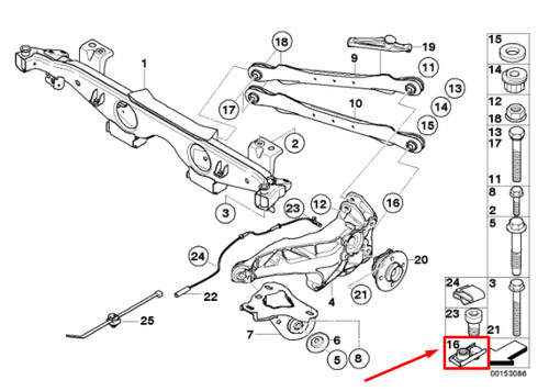 NEW MINI COOPER R56 REAR SUSPENSION CONTROL ARM CAGE NUT 33306770138 ...