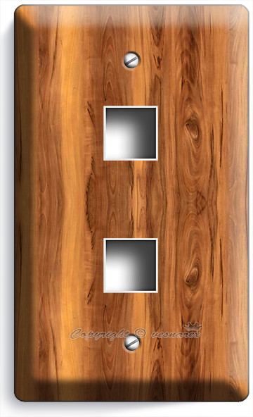 WALNUT WOOD GRAIN STYLE LIGHT SWITCH OUTLET WALL PLATE HOME OFFICE HD ...