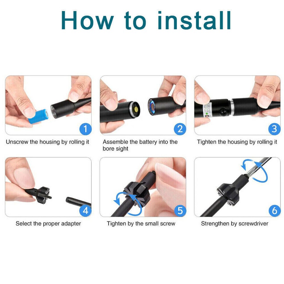 Laser Bore Sight Collimator for .177 to .50 Caliber Bore Sighter Rifles ...