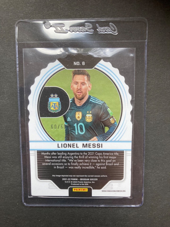 Lionel Messi Panini Obsidian Supernova 2021/22 60/60 Last Print | eBay UK