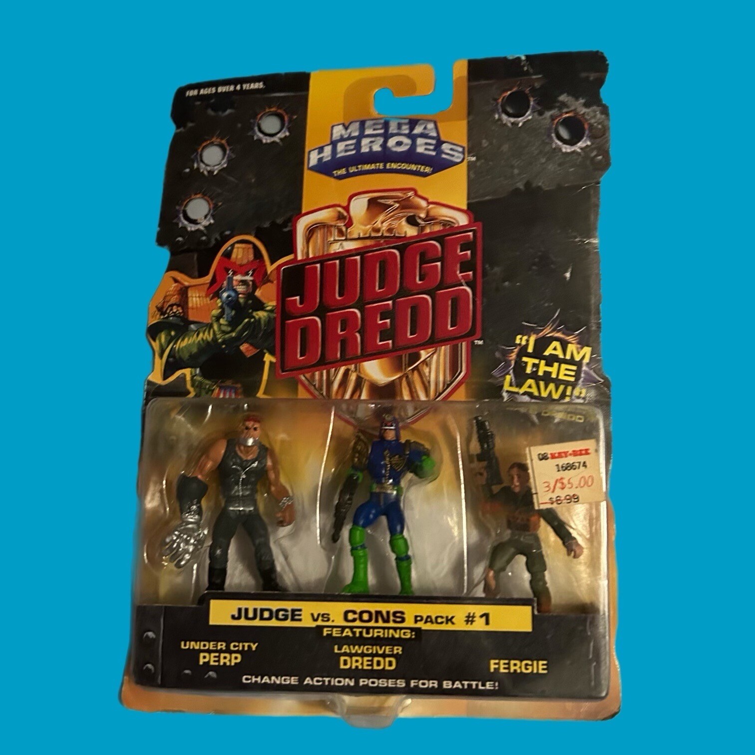 Mega Heroes Judge Dredd Mattel 1995 Judge vs. Cons Pack #1 | eBay