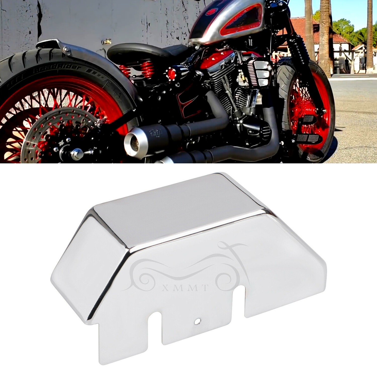 Chrome Rear Master Cylinder Cover Fit For Harley Fatboy FLSTF Heritage ...