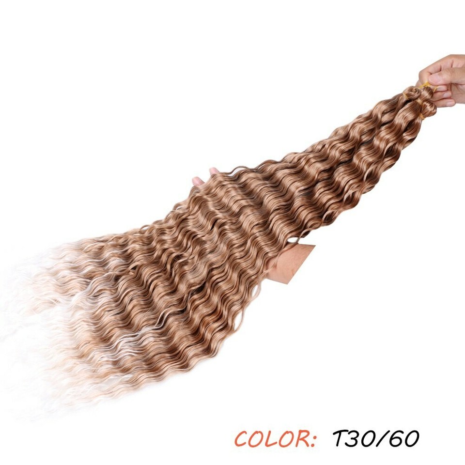 32 Inch Synthetic Deep Wave Hair Crochet Braids Wave Braiding Hair ...