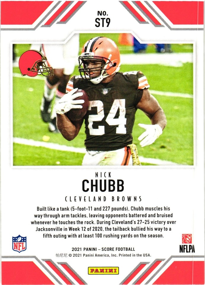 2021 Panini Score #ST9 NICK CHUBB Score Team INSERT CARD | eBay