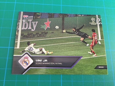 VINI JR TOPPS NOW CARD UEFA CHAMPIONS LEAGUE WINNING GOAL #160 vinicius ...