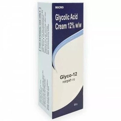 Glyco 12 Glycolic Acid Cream 12% - Reduces Wrinkles, Prevents Acne 30gm ...