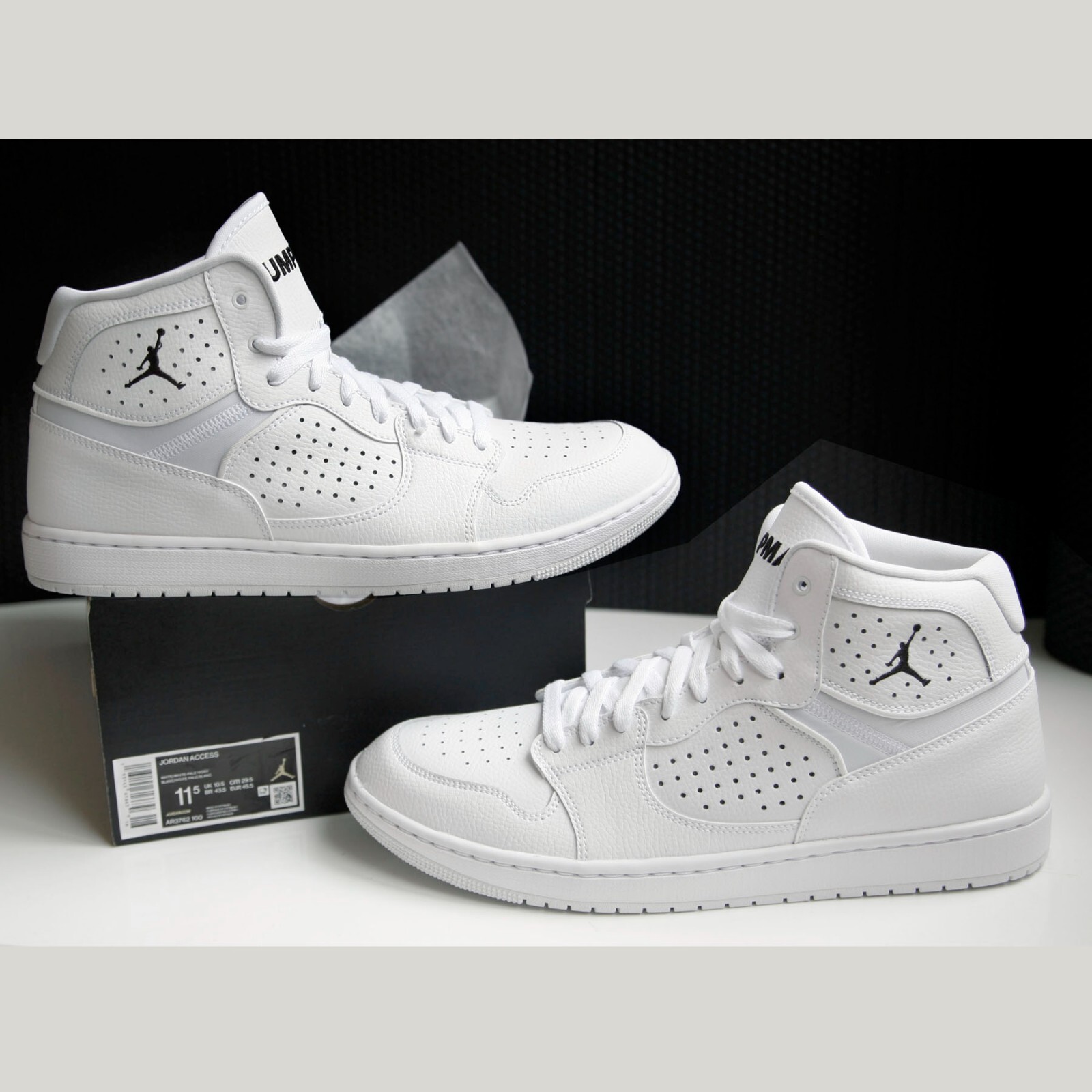Jordan Access Men’s Shoes White/White AR3762-100 Size 13 | eBay