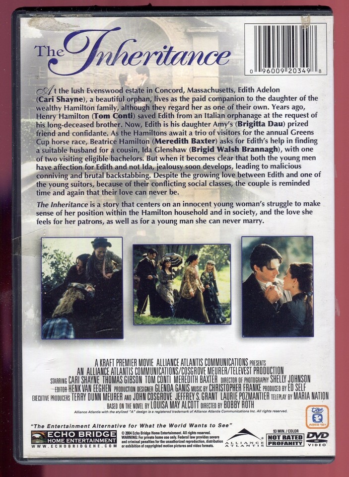 The Inheritance (1997) DVD Region 0 Meredith Baxter Tom Conti Cari ...