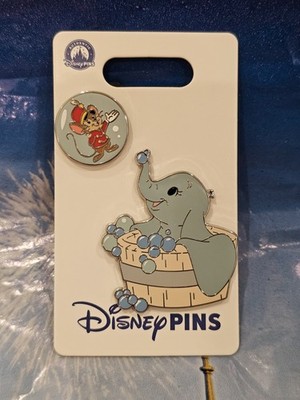 Disney Parks Dumbo & Timothy Mouse Bubble Bath Open Edition 2 Pin Set ...