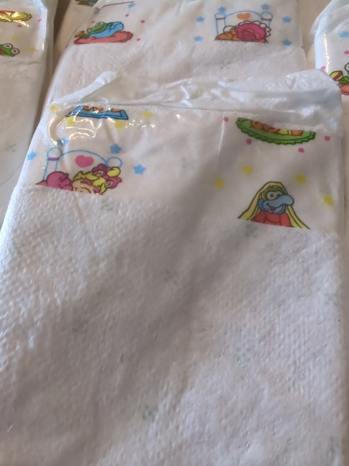 RARE 97 Vintage 10 JIM HENSON Baby Muppets Cloth Like DIAPERS NEWBORN ...
