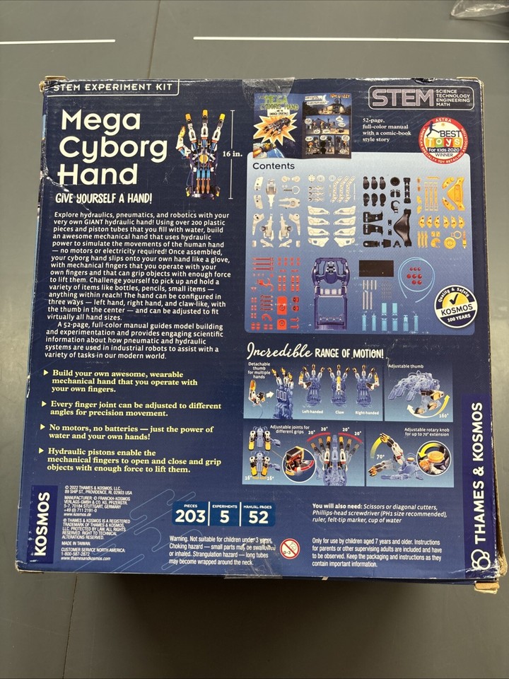 Thames & Kosmos 620501 Mega Cyborg Hand Kit - Multicolor. NIB ...