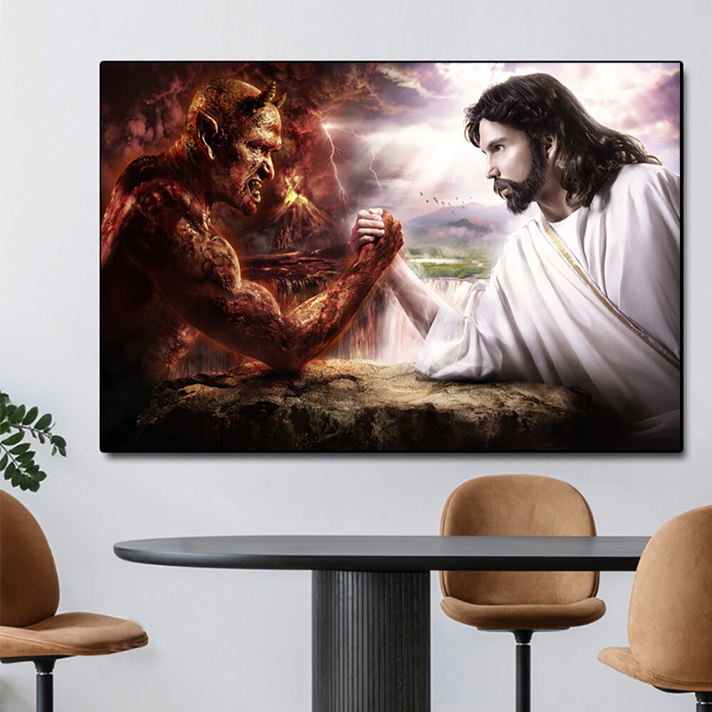 Jesus Vs Satan Boxing