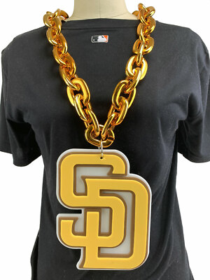 New MLB San Diego Padres ORANGE Fan Chain Big Necklace Foam | eBay