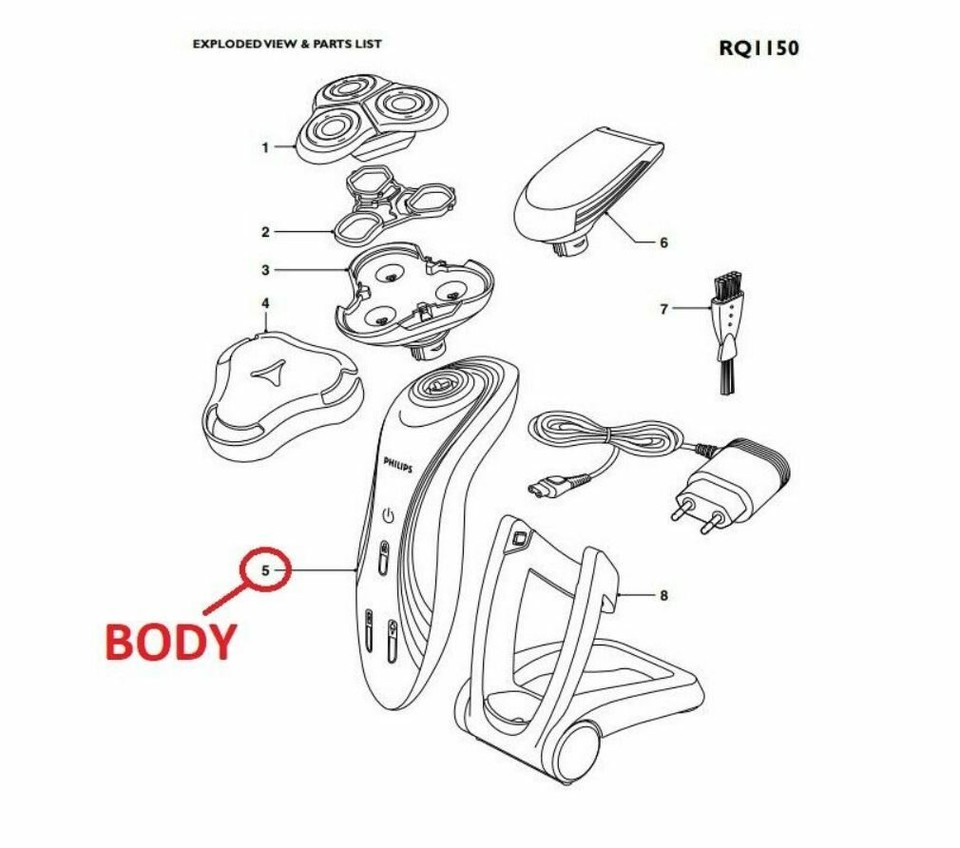Main Basic Body For PHILIPS Senso Touch SensoTouch Shaver RQ1150 1150X ...