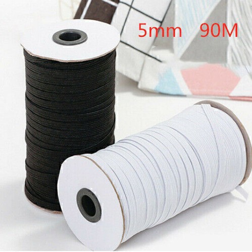 5mm Elastisch Band 90m Gummiband Wäschegummi Kleidung Ersetzen Nähen ...