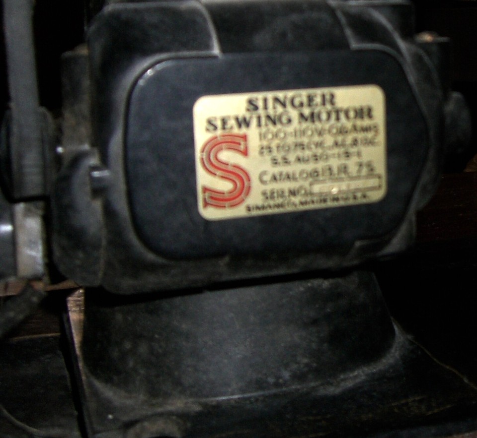 Singer Sewing Machine 1940's Electric with Cabinet Console | eBay