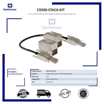 Cisco C9200-STACK-KIT Stacking Kit for Catalyst 9200 Series Switches | eBay