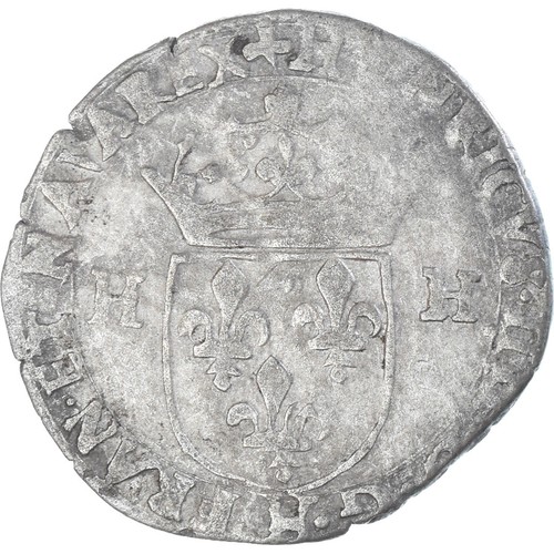 Münze, Frankreich, Henri IV, Douzain aux deux H, 1591, La Rochelle, 2nd ...