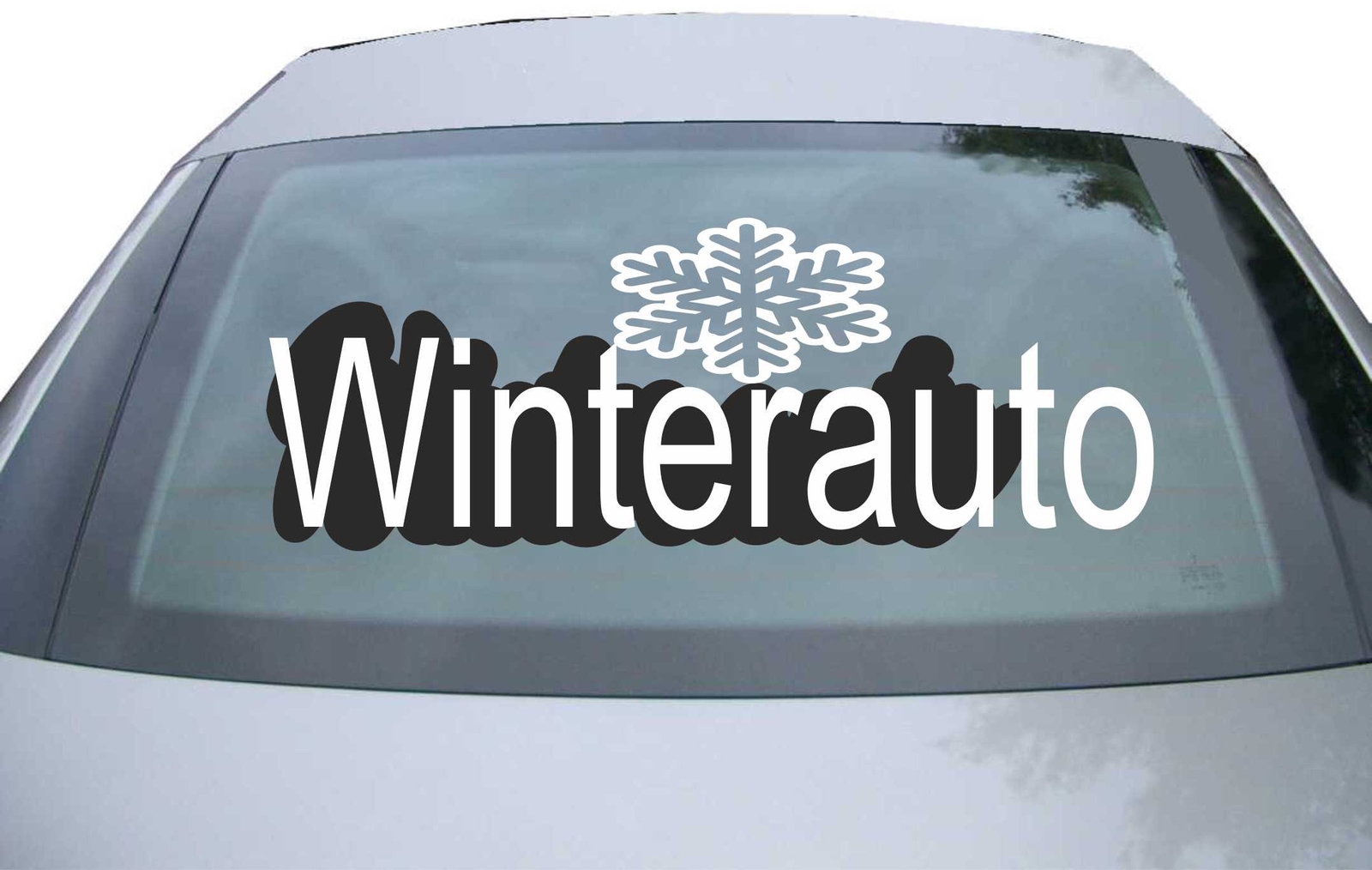 Aufkleber Heckscheibe DE7138 - 600x225 mm - Winterauto - Auto, Scheibe ...