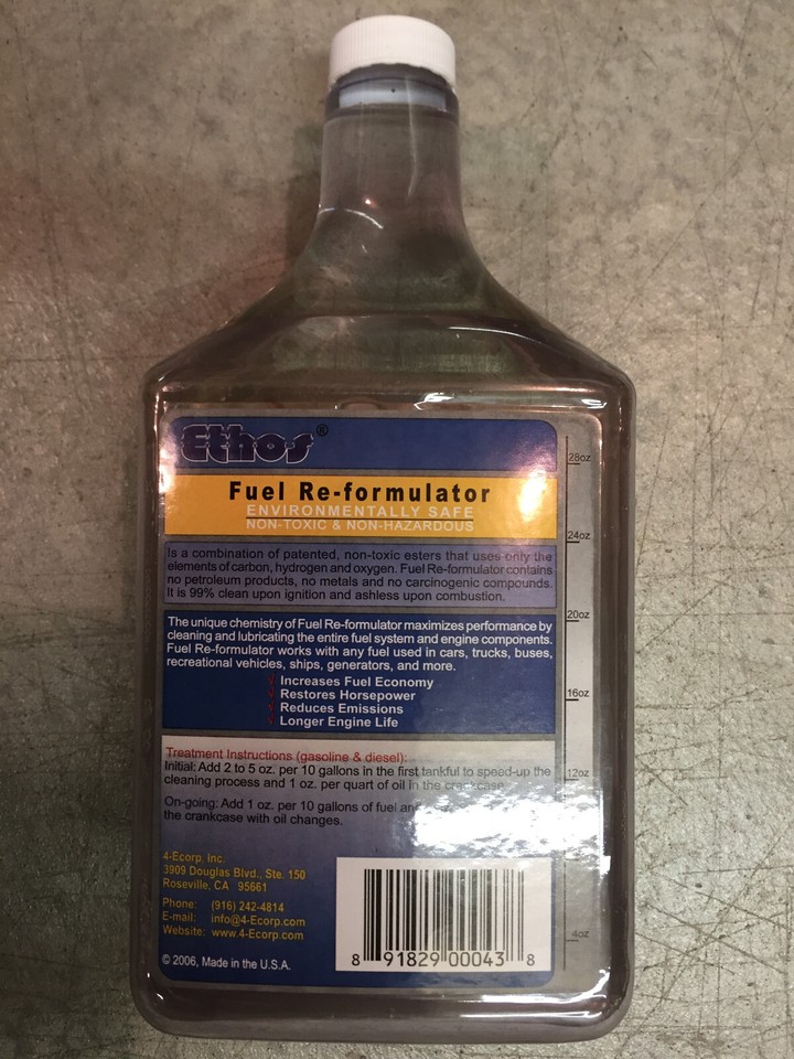 Ethos FR Fuel Reformulator (Original 2006 Formulation) ~ 4 ctn sizes ...