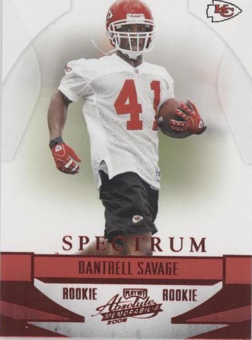 2008 Playoff Absolute Memorabilia - Rookie Dantrell Savage #172 ...