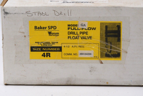 Baker SPD Forum Model GA Full Flow Drill Pipe Float Valve 480164200 ...