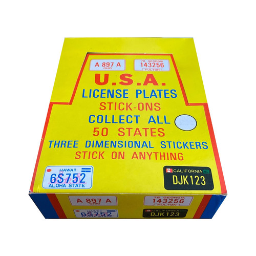 Lot of 6 boxes of 1979 USA License Plates Stick Ons - 60 packs per box ...