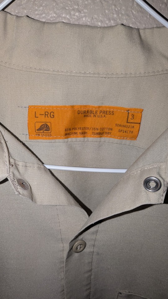 Red Kap Button Up Work Shirt Made In USA - Men's L | eBay