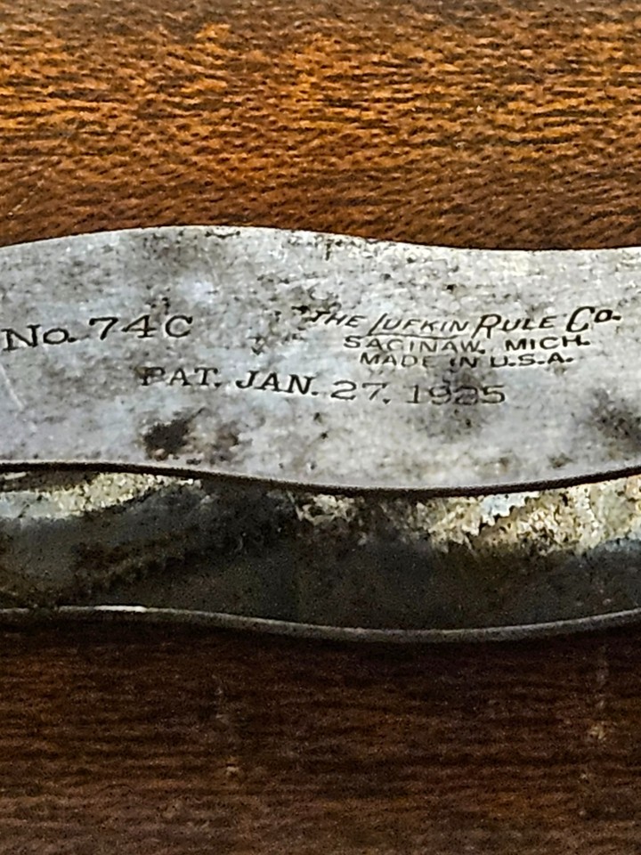 Vintage Lufkin Rule Co No 74C Thread Screw Pitch Gauge Tool Pat Jan ...