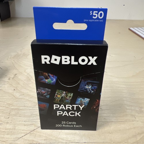 Roblox Party Pack 25 Gift Cards 200 Robux Each $50 Value New Sealed | eBay