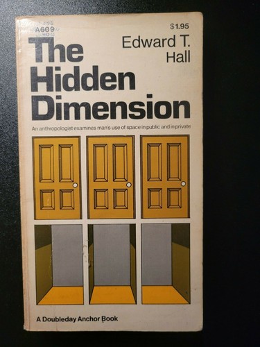 The Hidden Dimension by Edward T. Hall Vintage 1966 | eBay