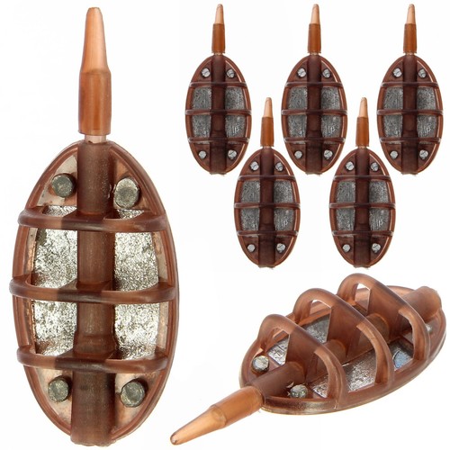 5 x Fishing Inline Method Feeders 20g For Pellet Ground Bait Coarse ...