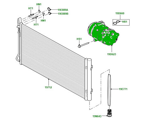 LAND ROVER AC COMPRESSOR RANGE ROVER SPORT 14 LR4 RANGE ROVER 13 EVOQUE ...