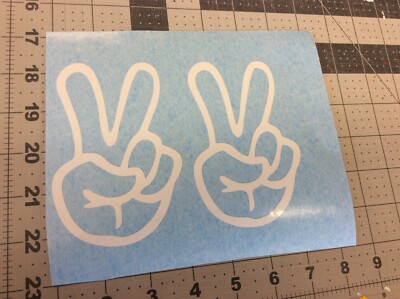 PEACE SIGN Vinyl Decal Car Wall Window Sticker X 2 | eBay